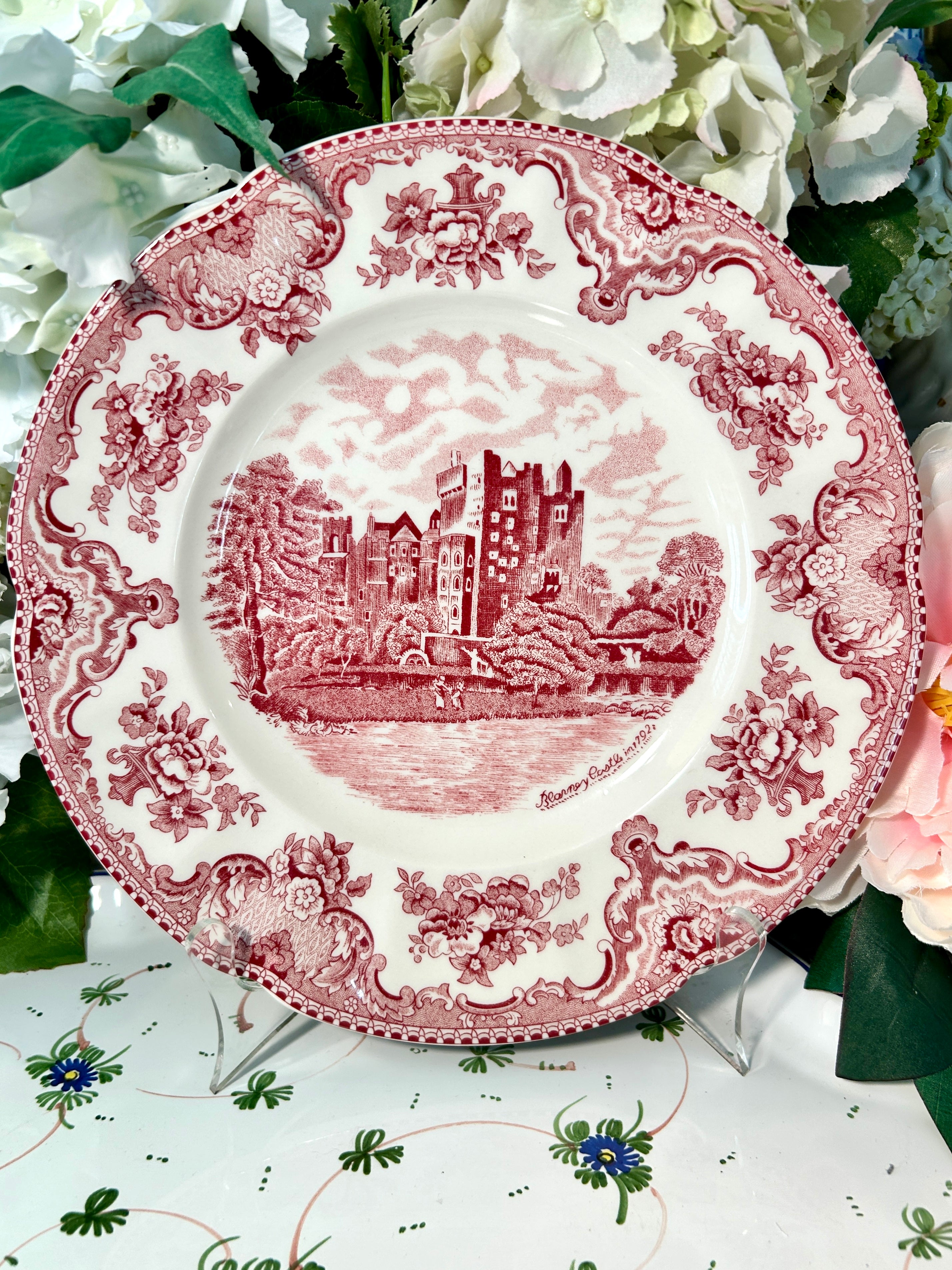 Pink Willow "Old British Castle" "Made in England" by Johnson Bros. Di – Lillian Grey