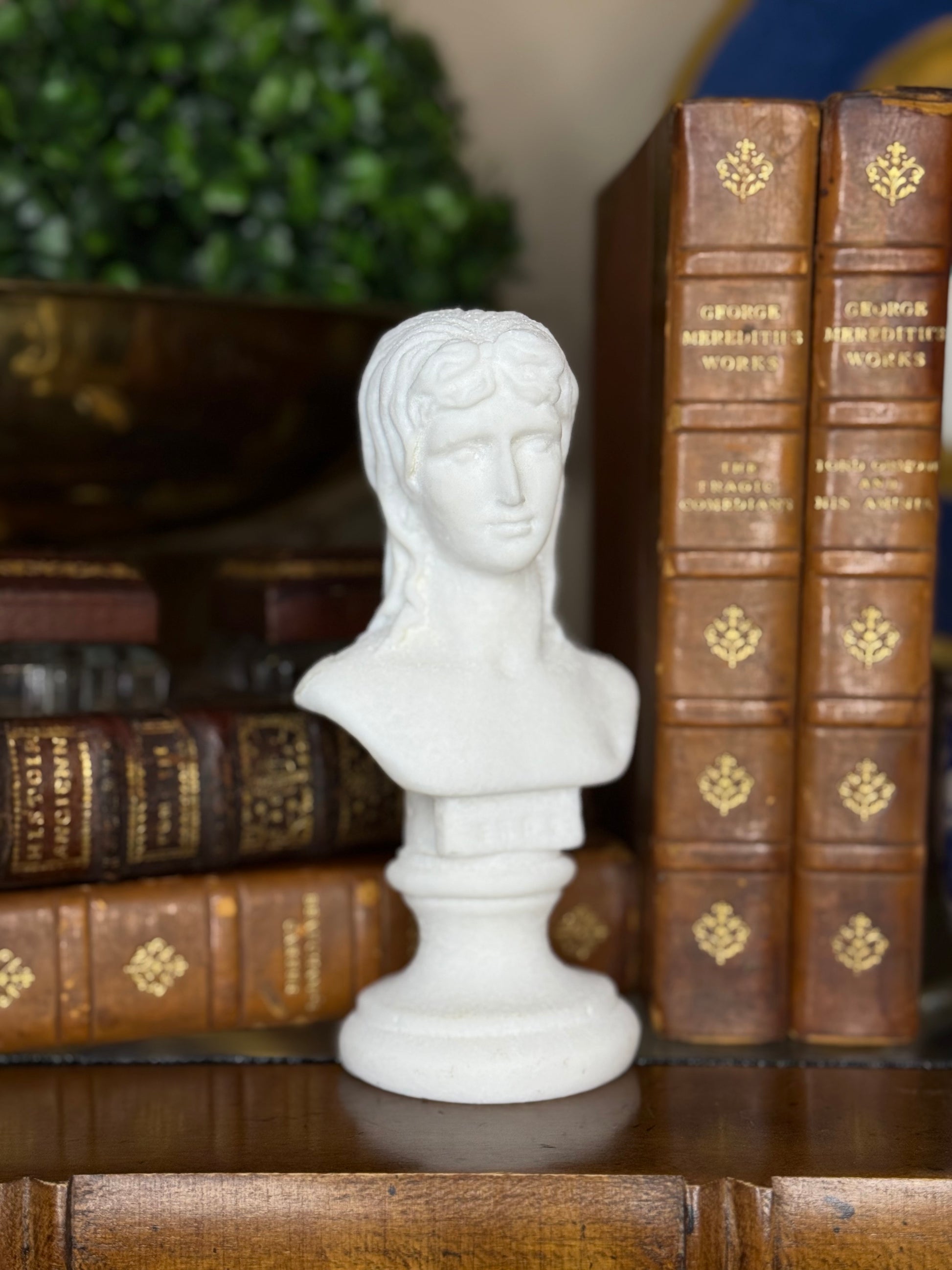 Vintage Italian Classical Marble-Style Bust Sculpture on Pedestal – 6 ...