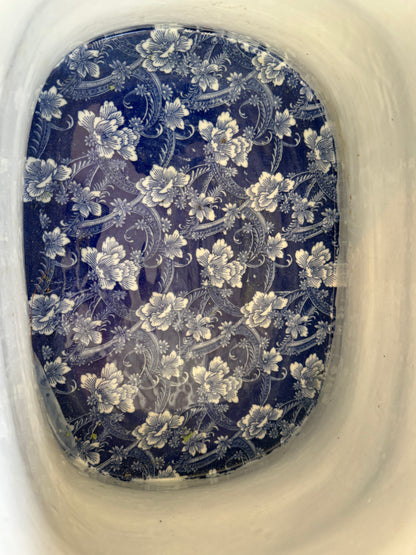 Reserved Debbie O - Vintage Blue & White Footbath 18” – Lillian Grey