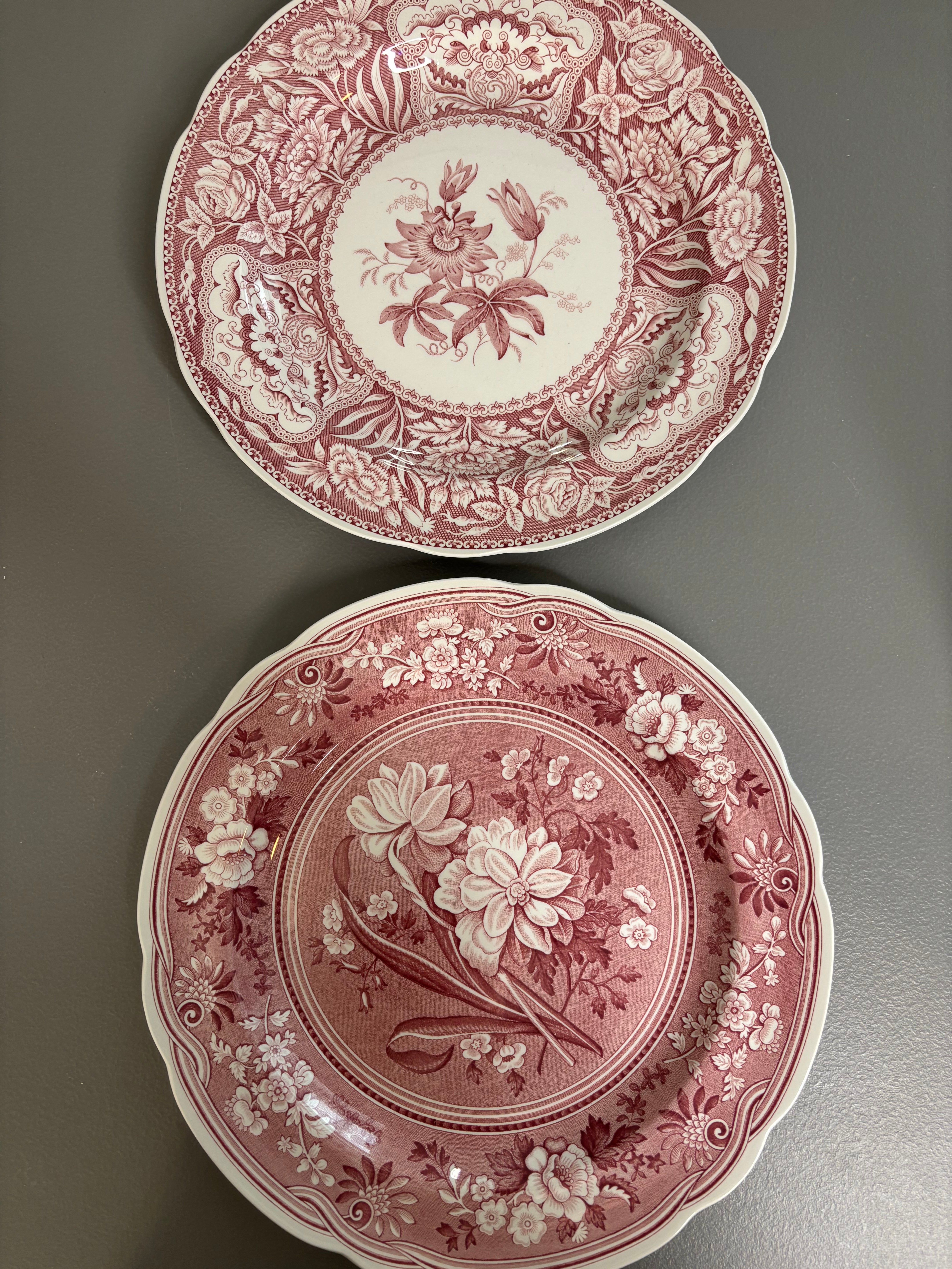 Beautiful red floral Spode plates! – Lillian Grey