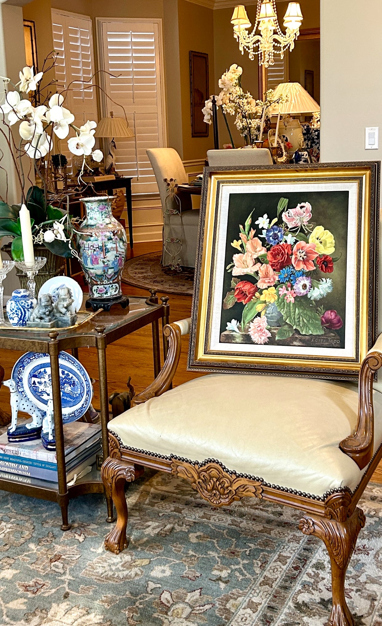 Artist Edith Todd stunning still life hand painted reproduction painti ...