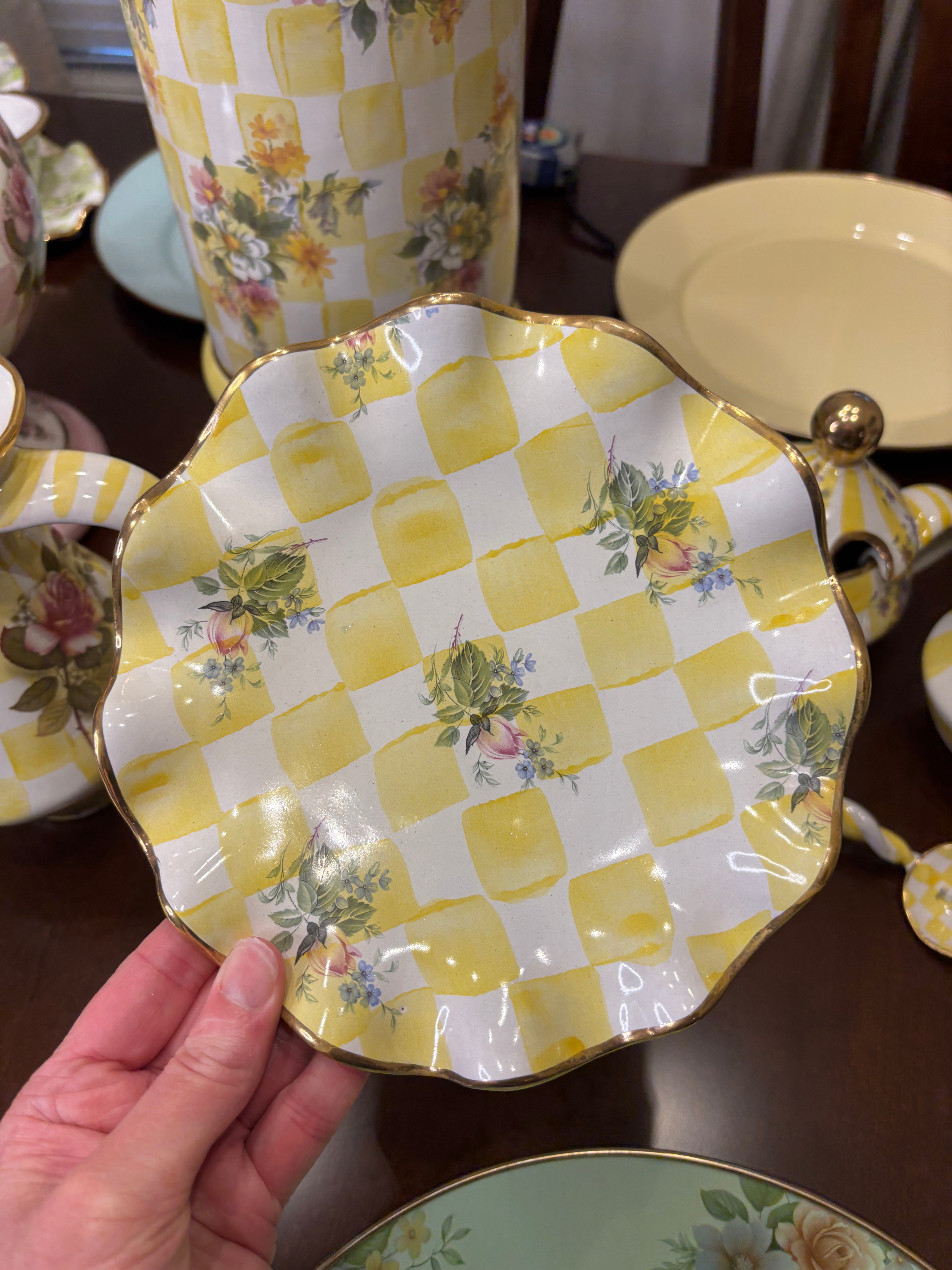 Vintage Mackenzie Childs Dandy Lion scalloped plate! – Lillian Grey