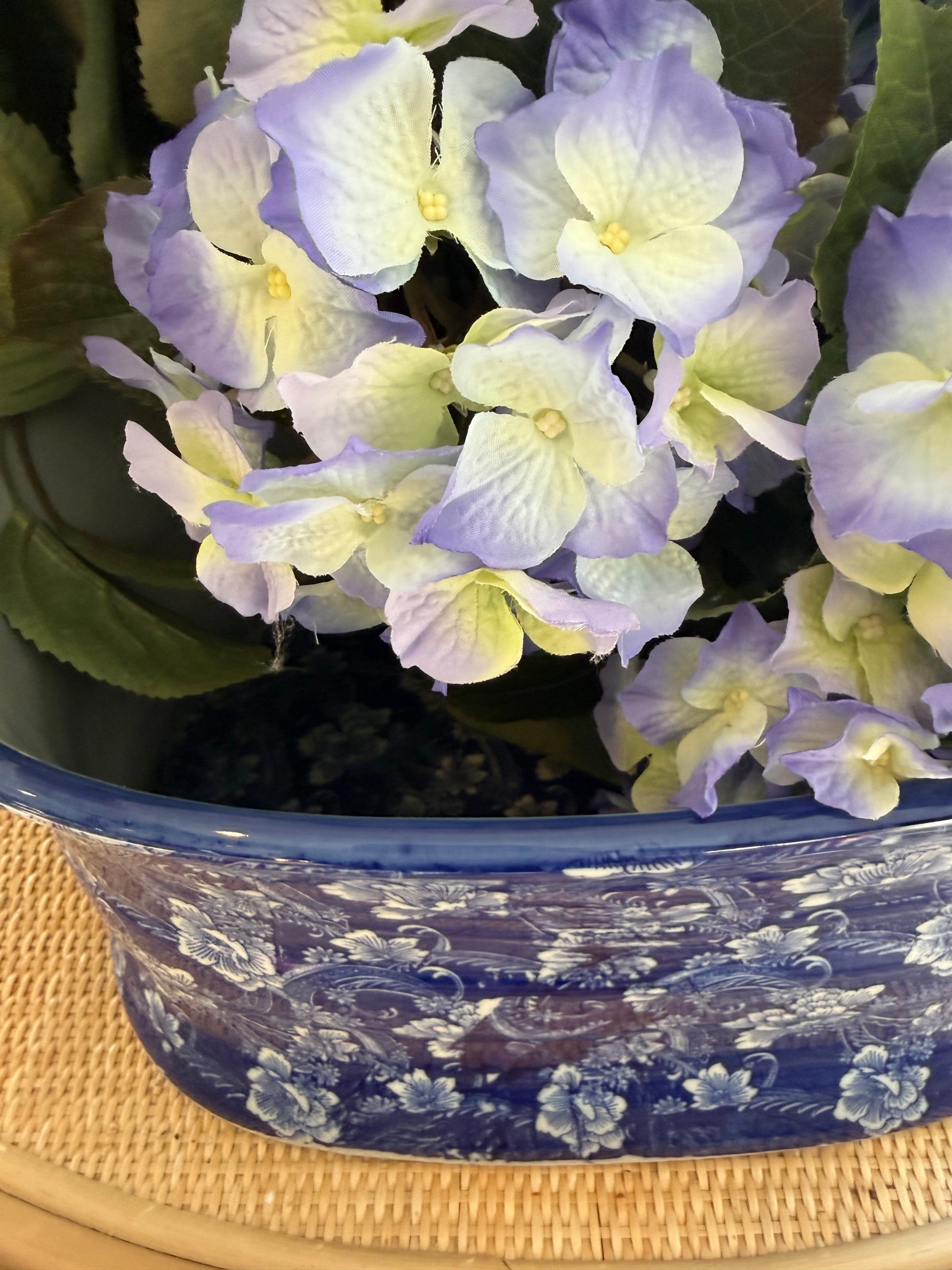 Reserved Debbie O - Vintage Blue & White Footbath 18” – Lillian Grey