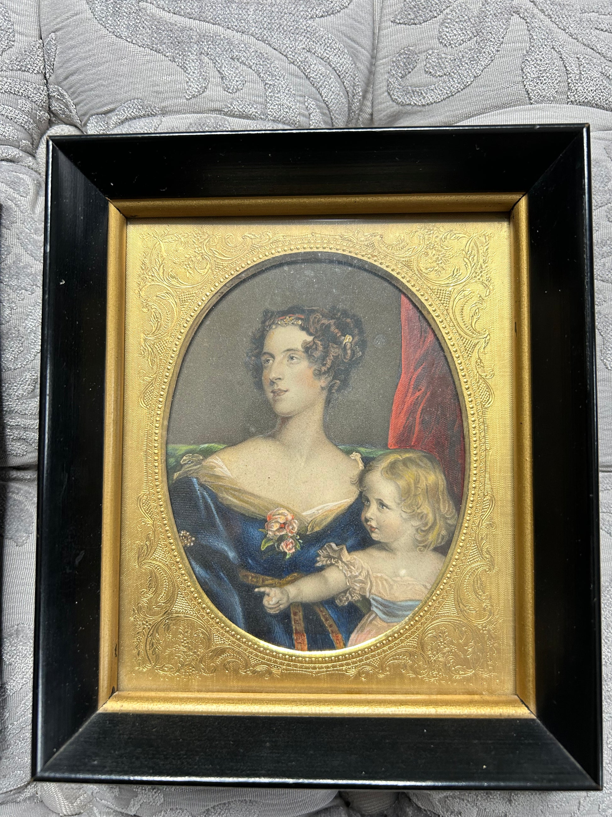 Lovely Pair of Framed Engravings of Mrs Barrington and Harriet E.Georg – Lillian Grey